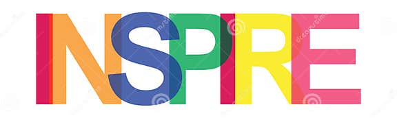 Inspire colorful letters stock illustration. Illustration of coaching ...