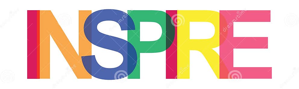 Inspire colorful letters stock illustration. Illustration of coaching ...