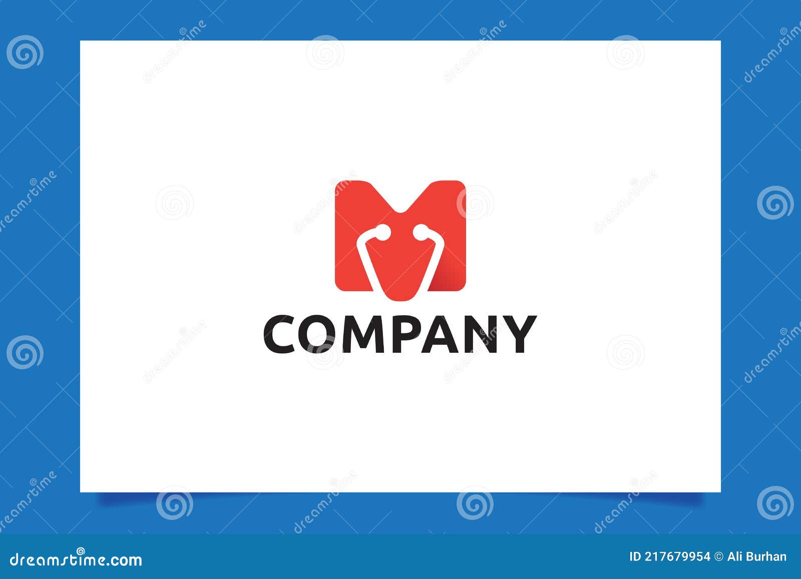 Letter M Medical logo stock vector. Illustration of isolated - 217679954