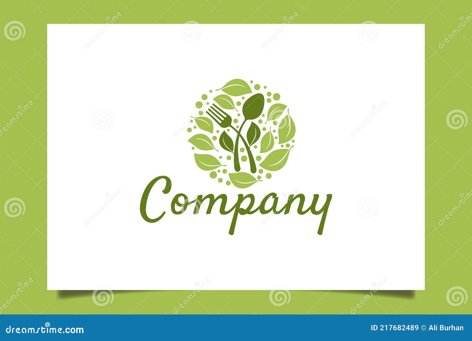 Fresh Food Logo Vector with Spoon and Fork Stock Vector - Illustration ...