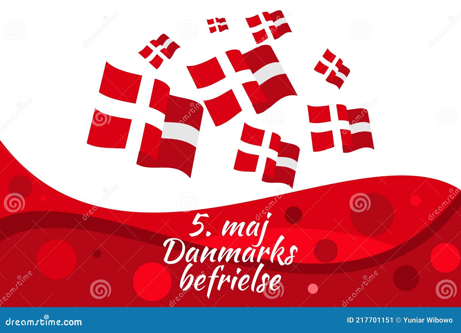 Denmark Liberation Day Typography Poster In Danish. Holiday Celebration ...