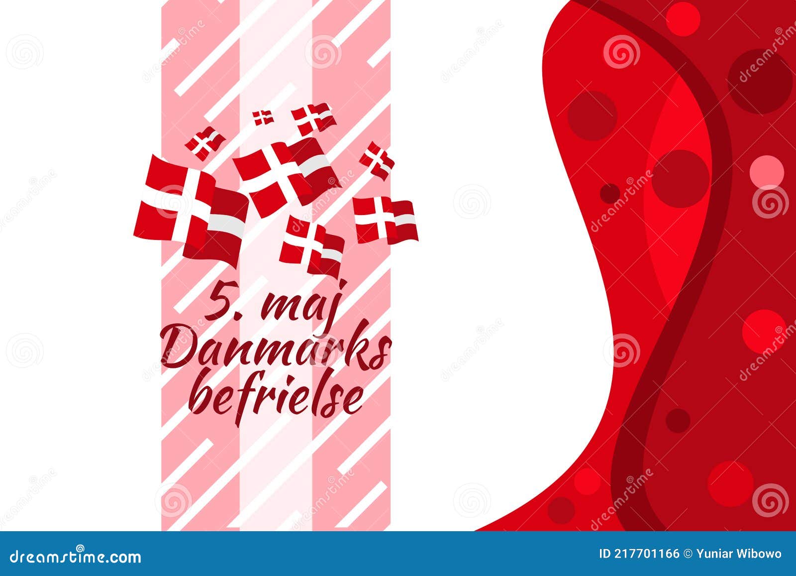 Denmark Liberation Day Typography Poster In Danish. Holiday Celebration ...