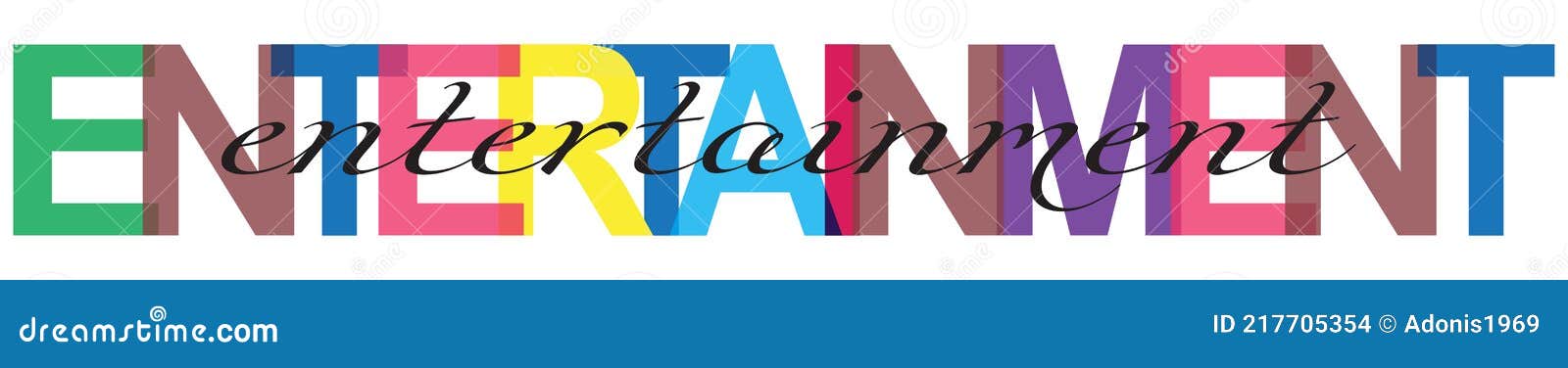 Entertainment Colorful Letters Stock Illustration - Illustration of ...