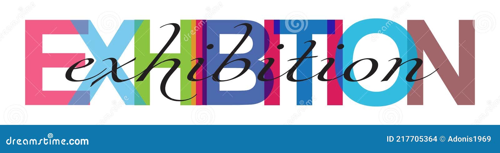 Exhibition Colorful Letters Stock Illustration - Illustration of ...