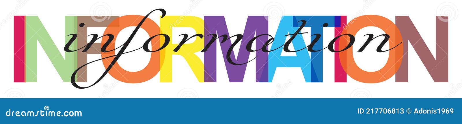 Information Colorful Letters Stock Illustration - Illustration of ...