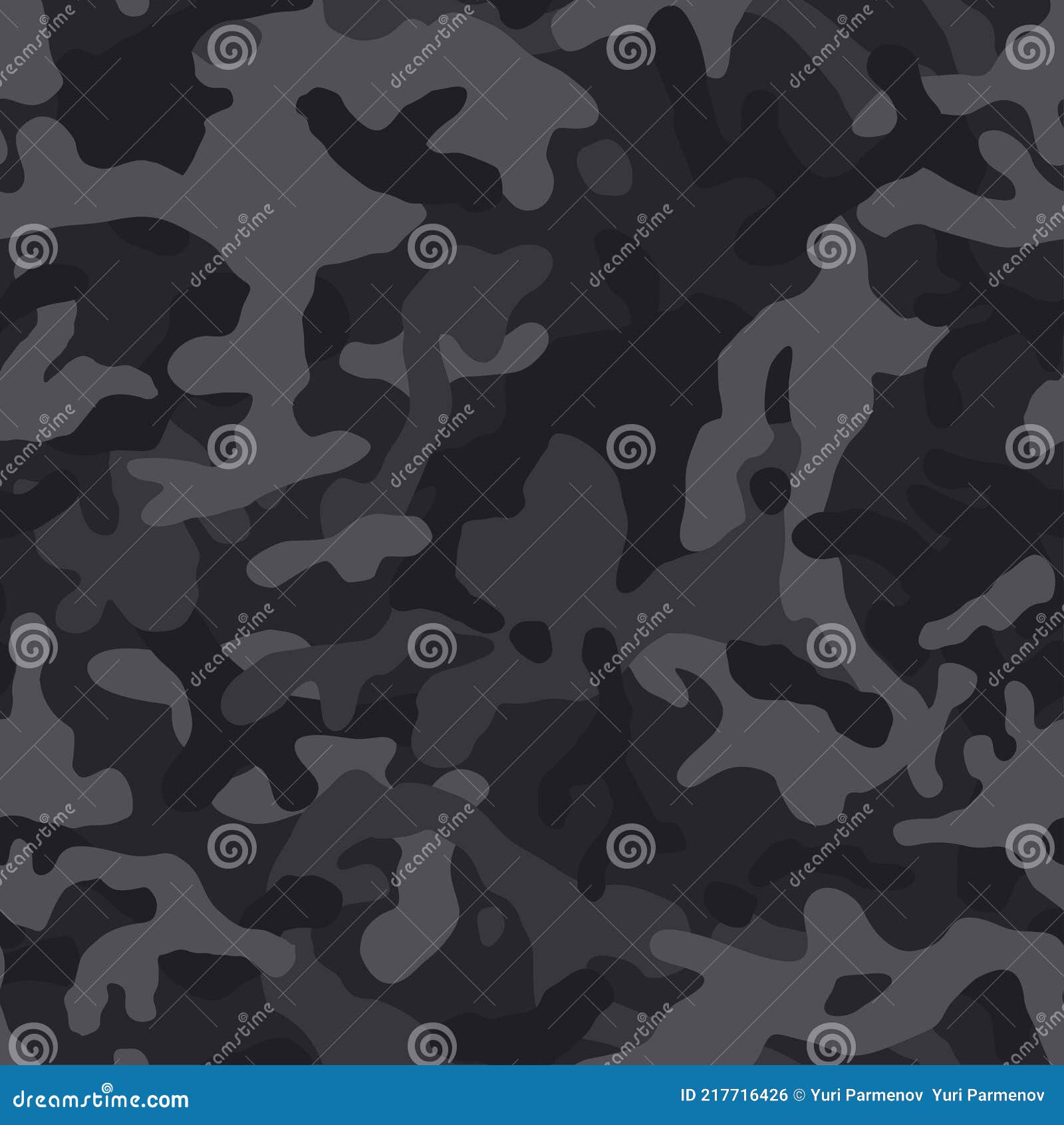 Black Military Background of Soldier Camouflaging, Seamless Pattern ...