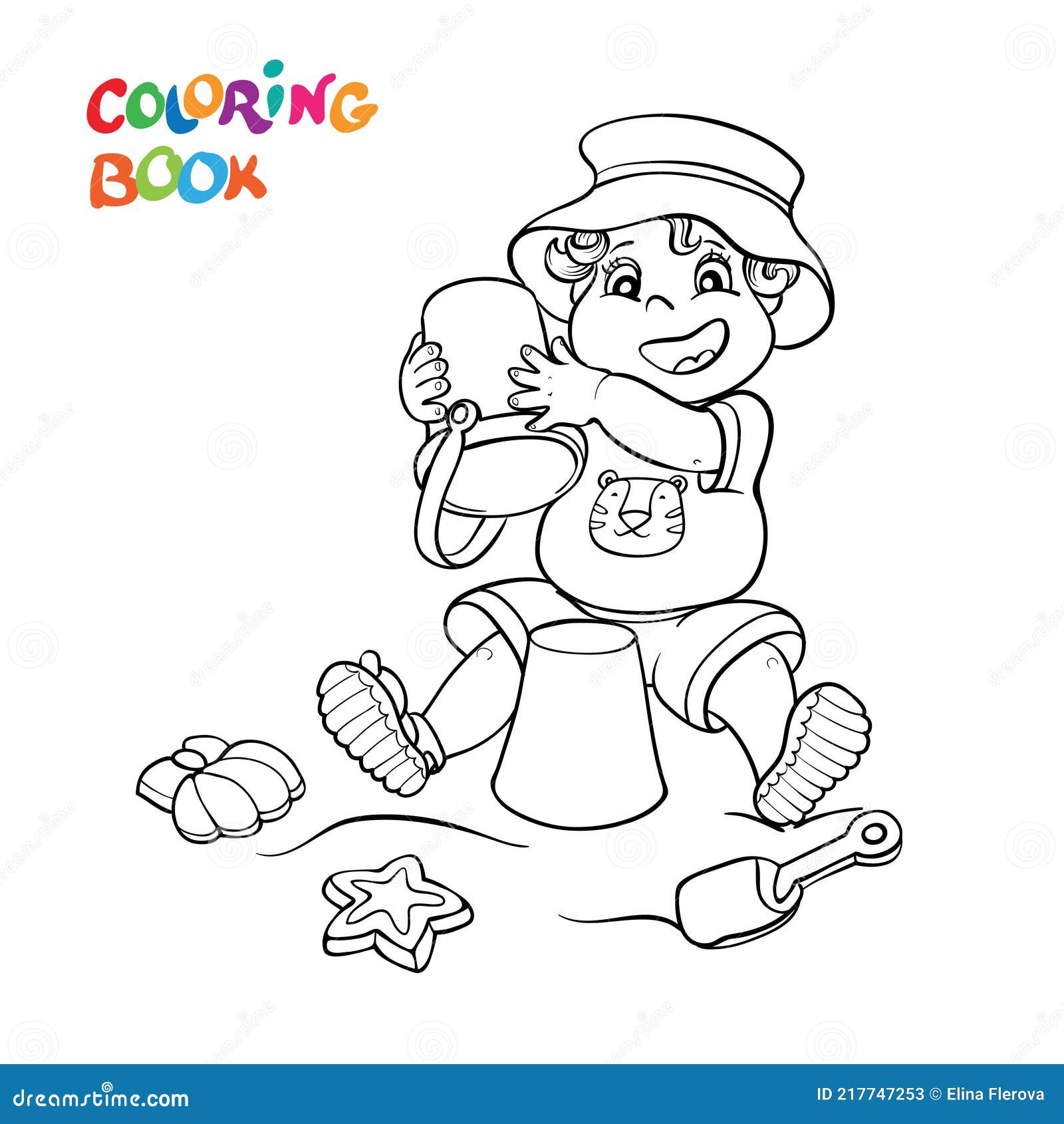 Girl Shorts Coloring Page