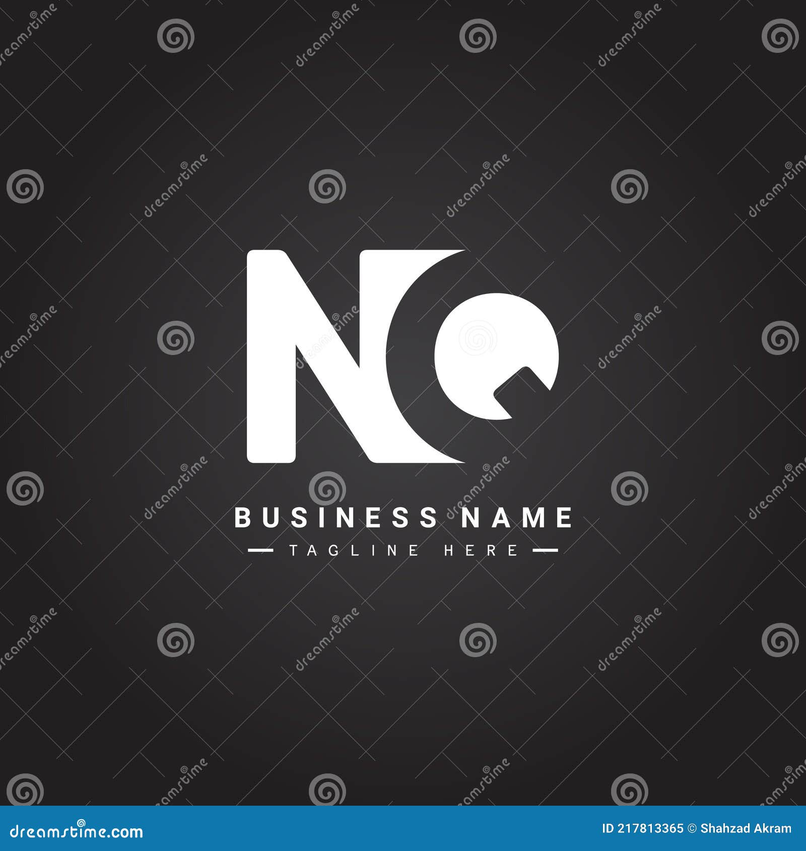 Initial Letter NQ Logo - Simple Business Logo Stock Vector ...
