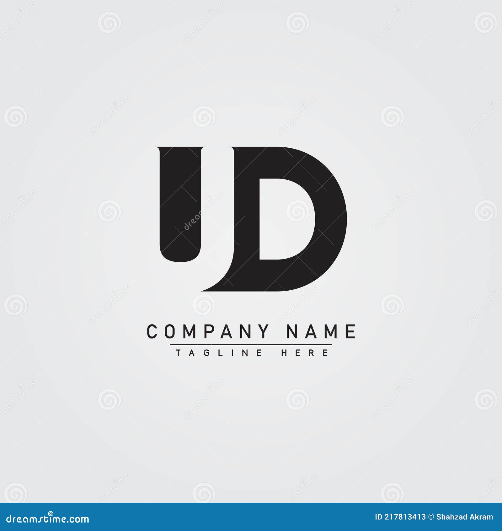 Initial Letter UD Logo - Minimal Business Logo Stock Vector ...