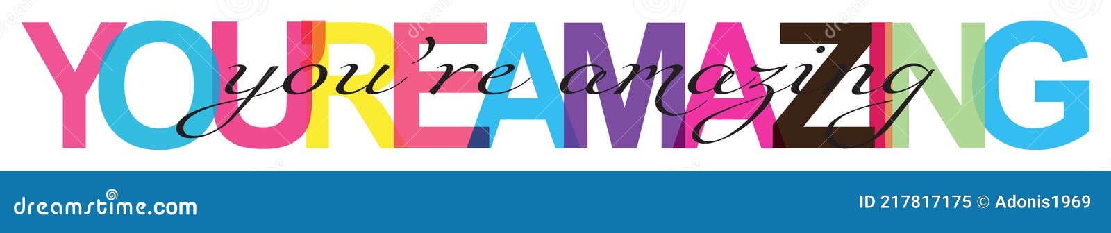 You`re amazing letters stock illustration. Illustration of concept ...