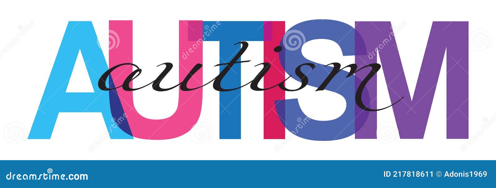 Autism letters stock illustration. Illustration of phrase - 217818611