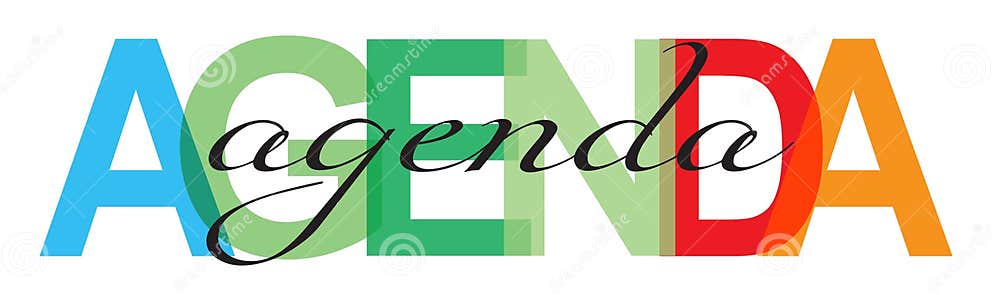 Agenda colorful letters stock illustration. Illustration of blog ...