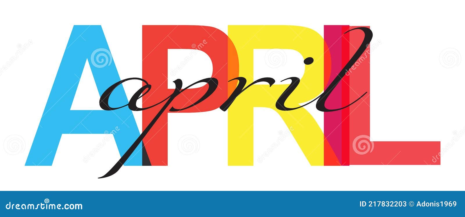 April colorful letters stock illustration. Illustration of concept ...