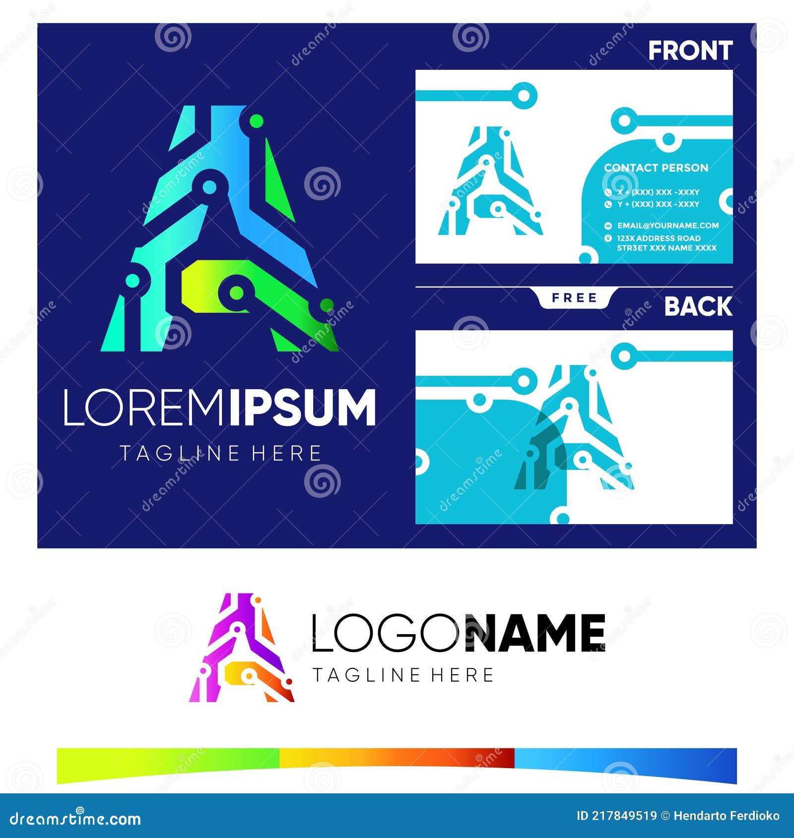 Initial a Letter Tech Logo Design Vector Graphic Stock Vector ...