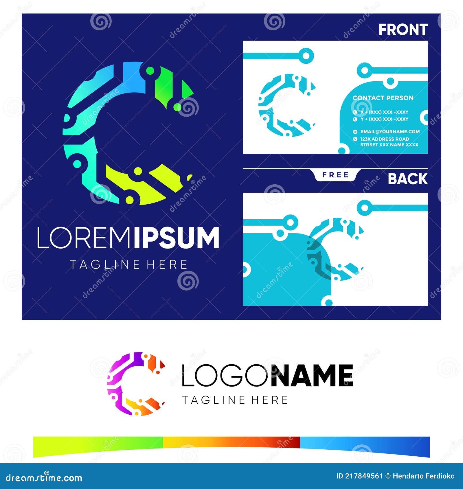 Initial C Letter Tech Logo Design Vector Graphic Stock Vector ...