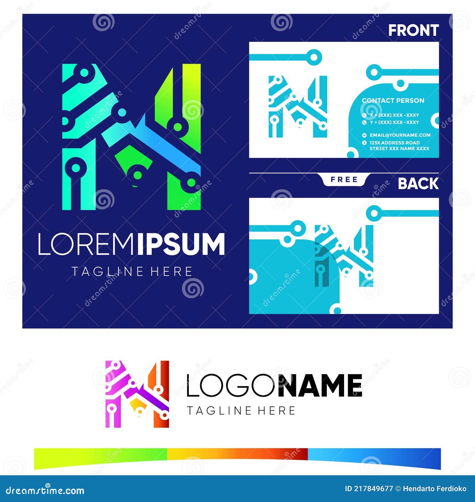 Initial M Letter Tech Logo Design Vector Graphic Stock Vector ...