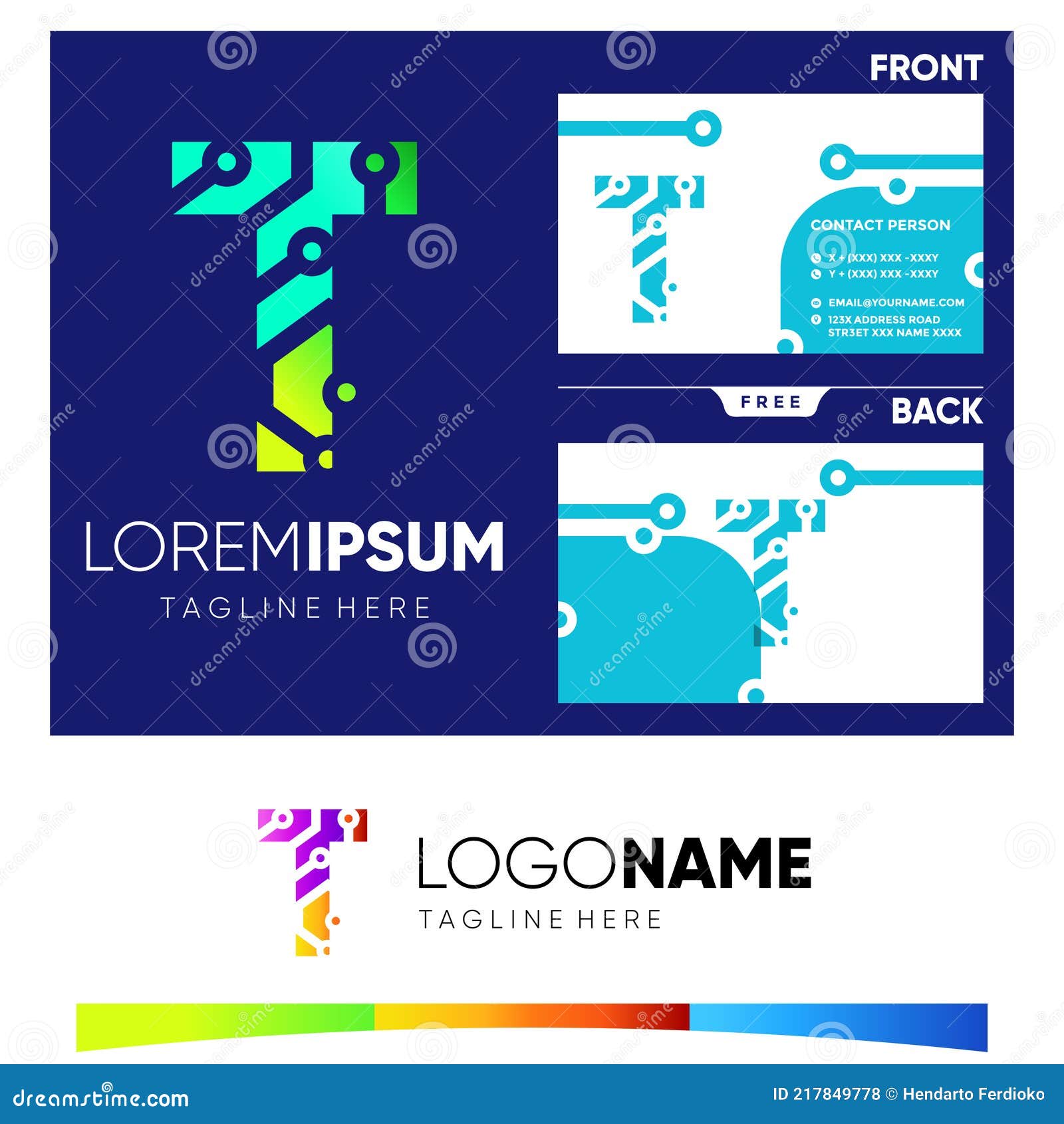 Initial T Letter Tech Logo Design Vector Graphic Stock Vector ...