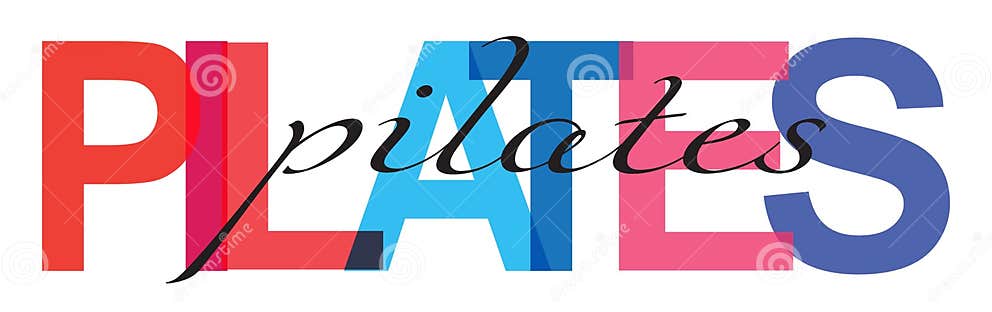 Pilates letters stock illustration. Illustration of hobby - 217877802