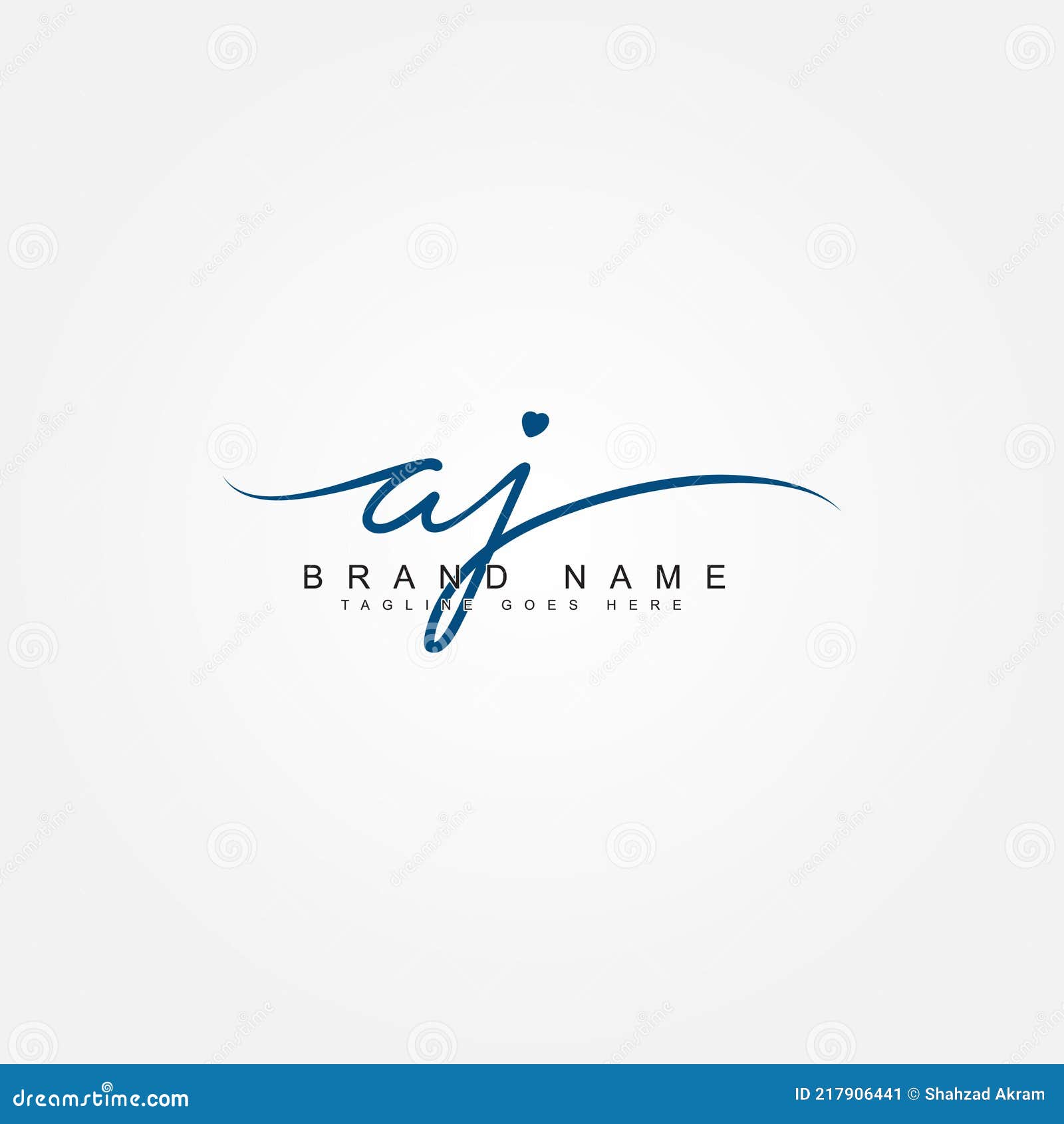 Initial Letter AJ Logo - Handwritten Signature Logo Stock Vector ...