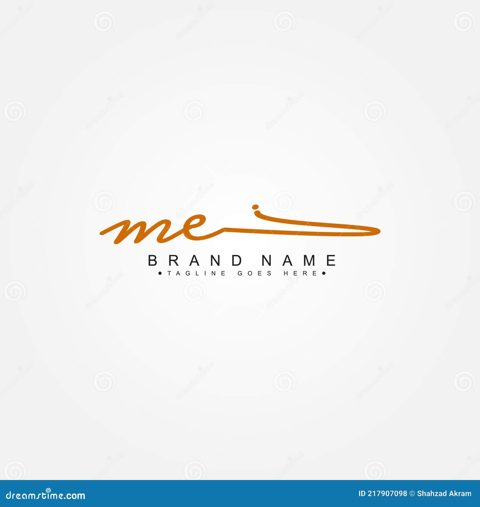 Initial Letter ME Logo - Hand Drawn Signature Logo Stock Vector ...