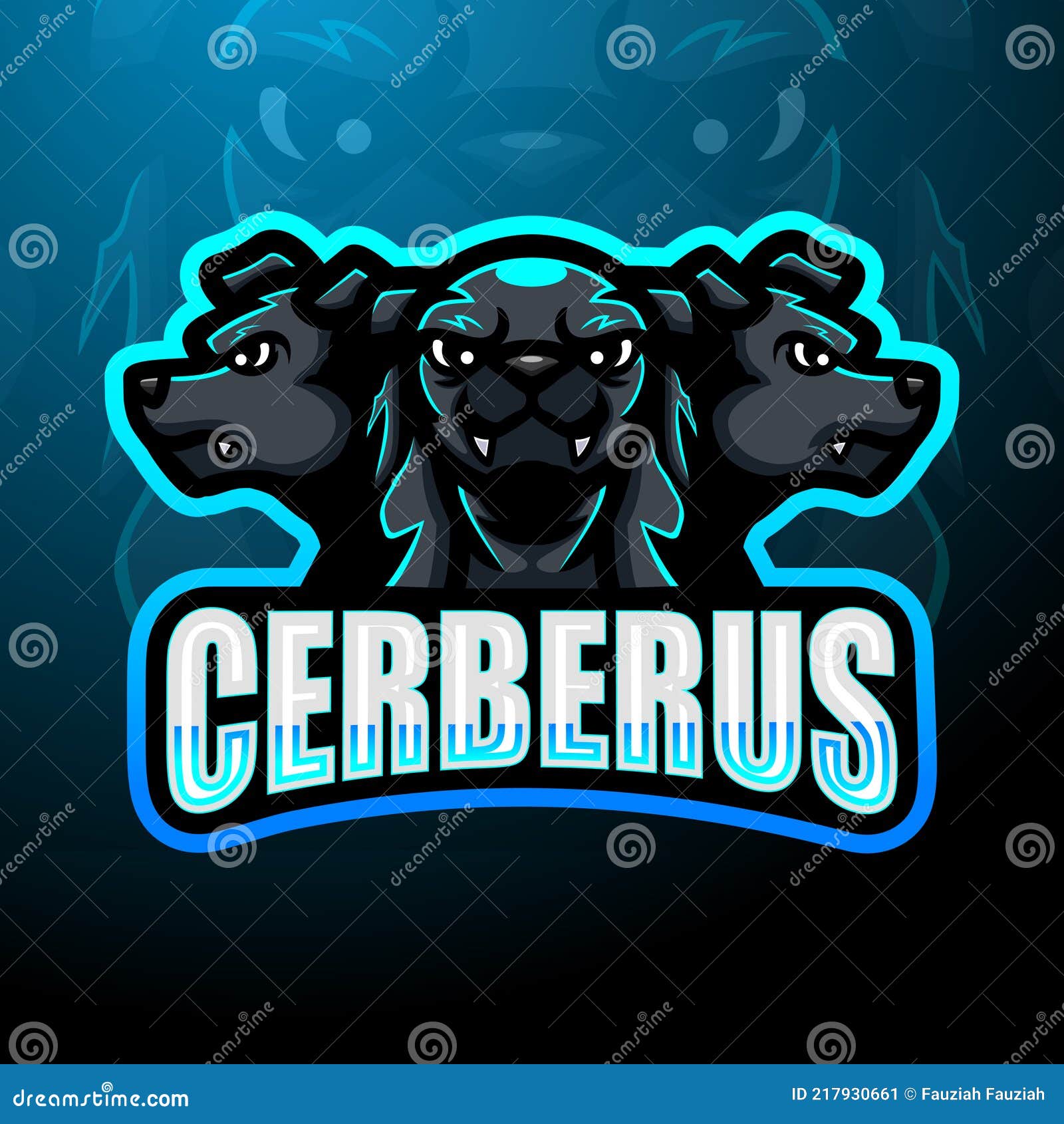 Cerberus Mascot. Esport Logo Design Cartoon Vector | CartoonDealer.com ...