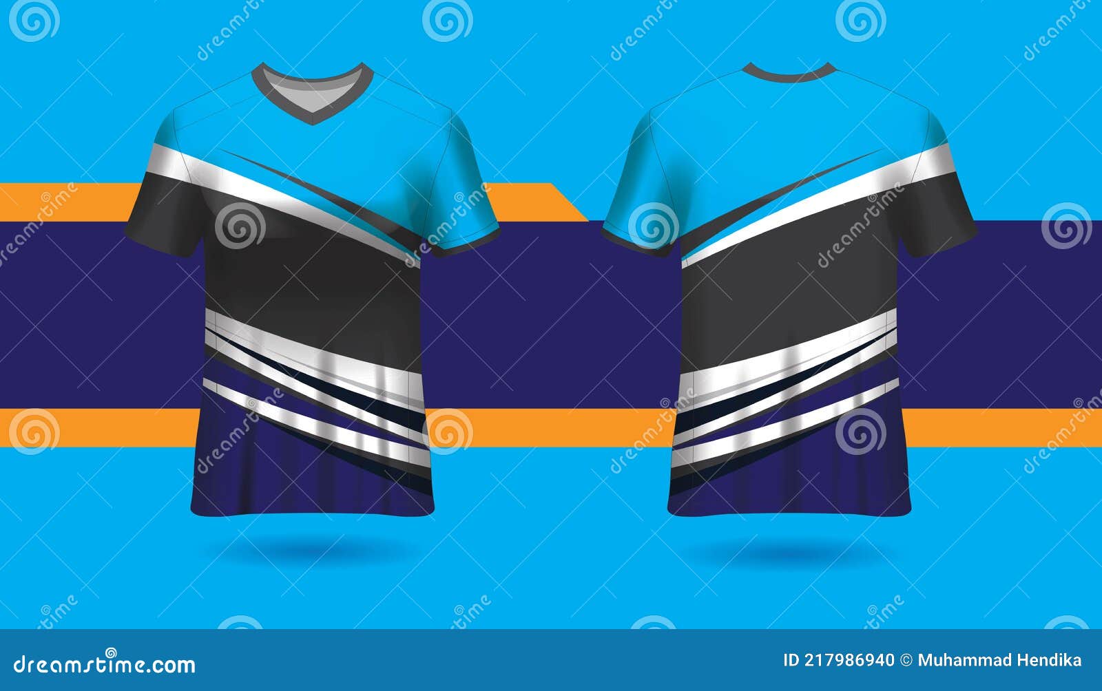 Club Shirt Design Vector. Uniform Front and Back View. Stock Vector ...