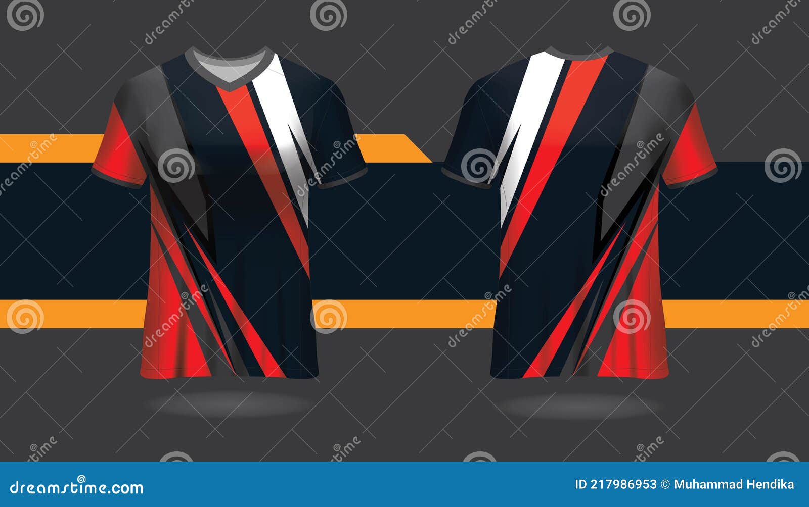 Club Shirt Design Vector. Uniform Front and Back View. Stock Vector ...