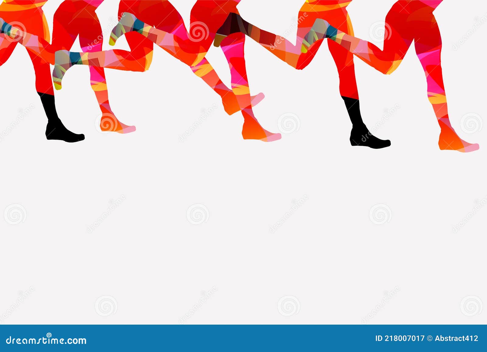 Running People, Marathon Race Poster Vector Illustration. Jogging ...