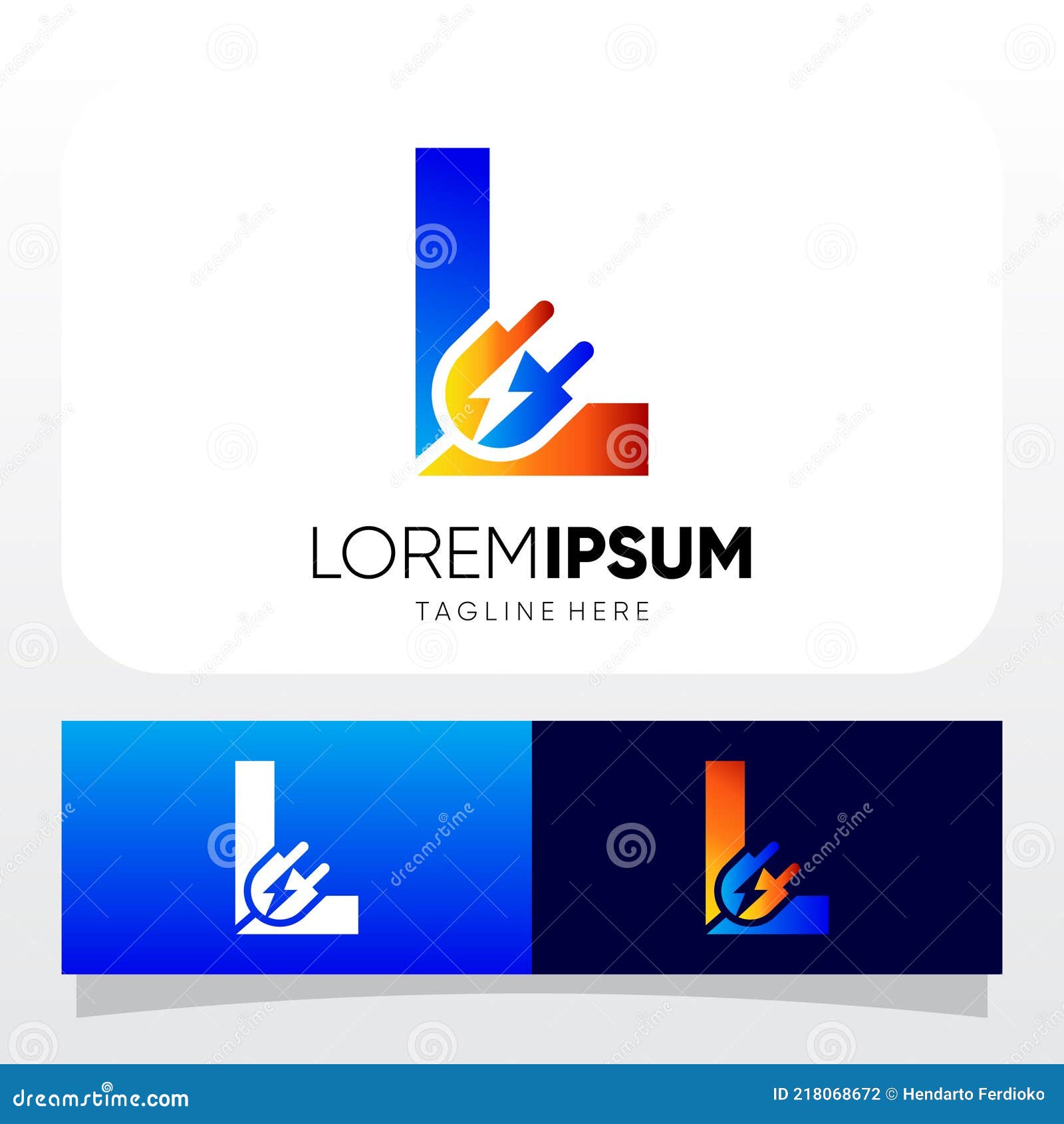 Letter L Power Jack Lightning Electric Logo Design Vector Graphic Stock ...