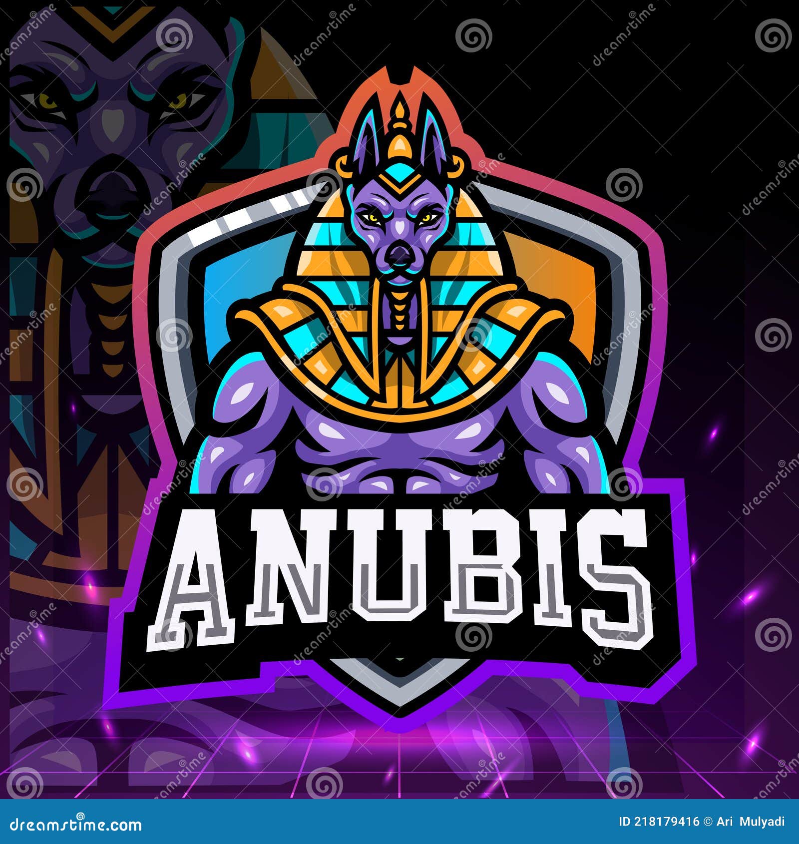 Anubis Mascot Logo Design Vector With Modern Illustration Concept Style ...