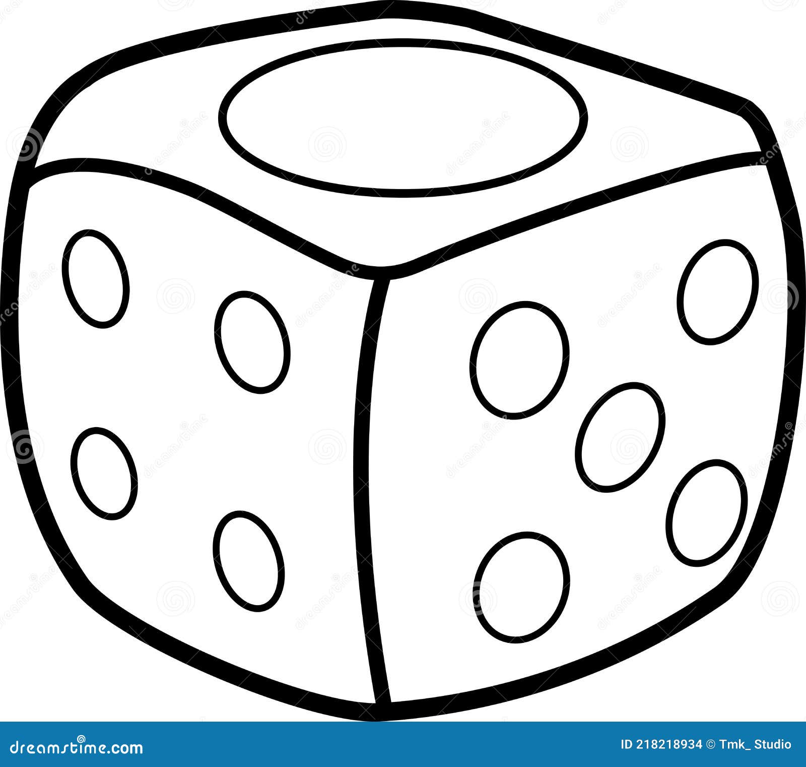 Picture of Dice Non Color and only Line Stock Vector - Illustration of ...