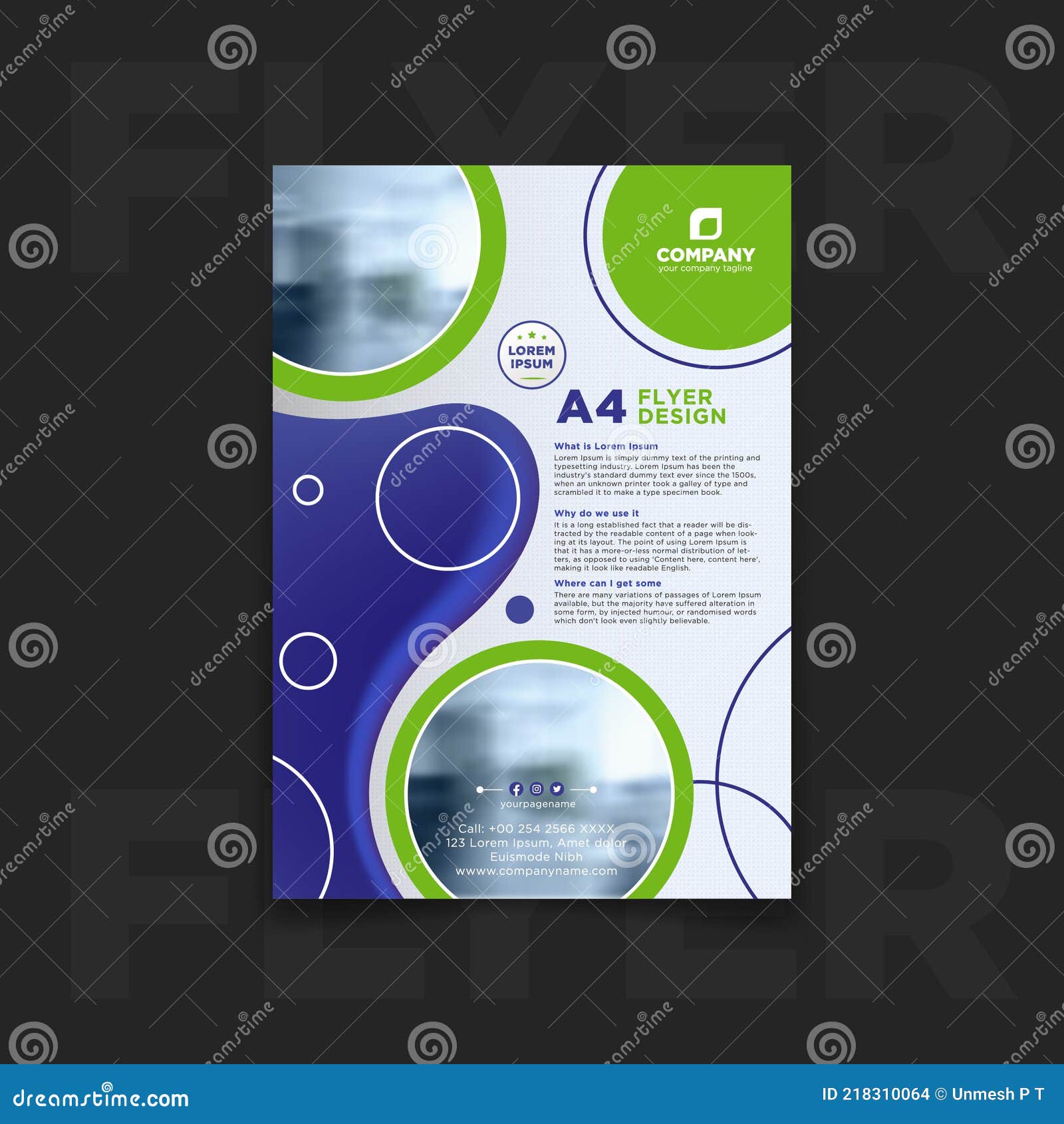 A4 Single Side Flyer Vector Templates Stock Vector - Illustration of ...