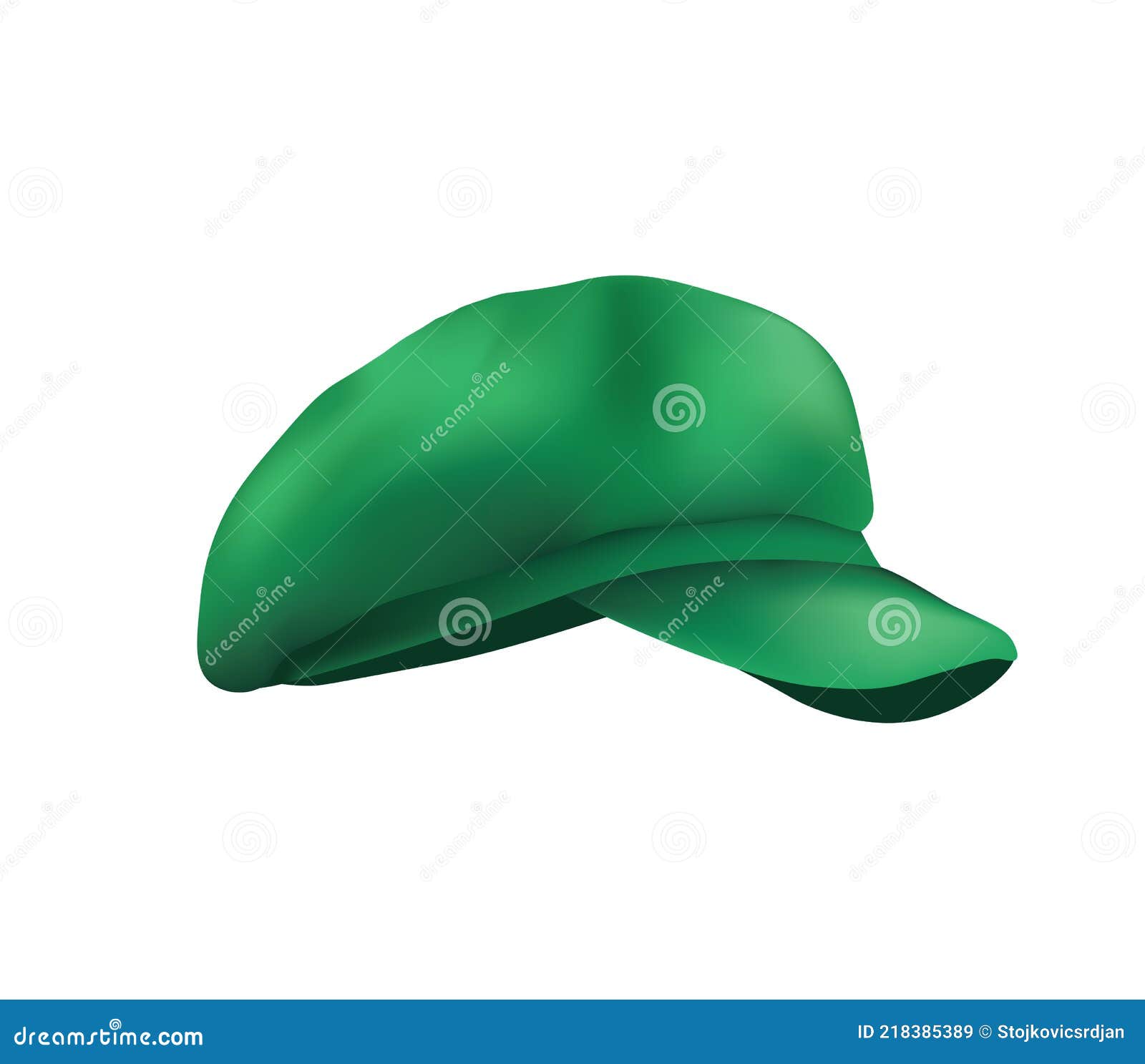 Green realistic hat stock vector. Illustration of isolated - 218385389