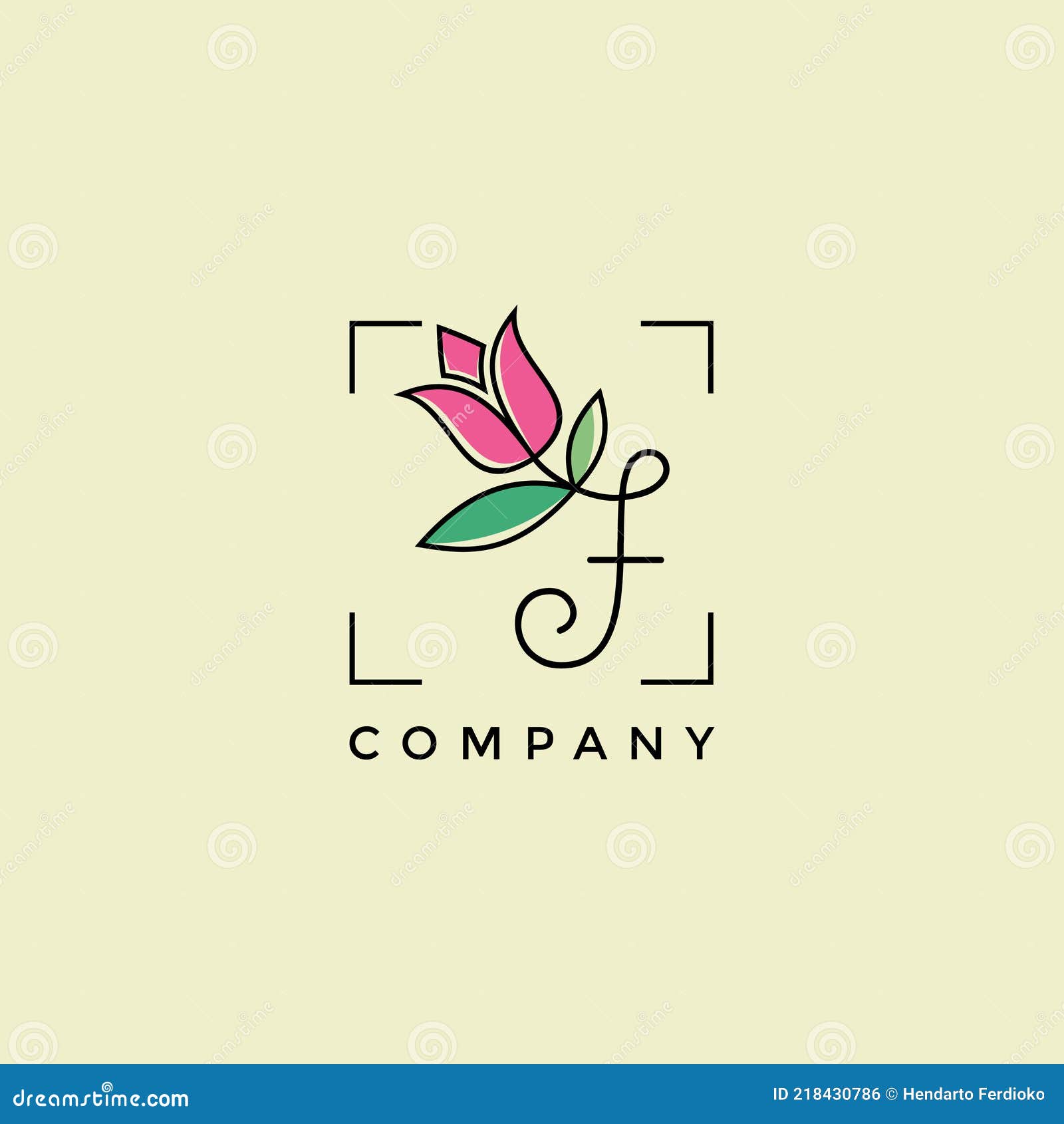 Letter F Beautiful Flower Logo Design Vector Graphic Stock Vector ...