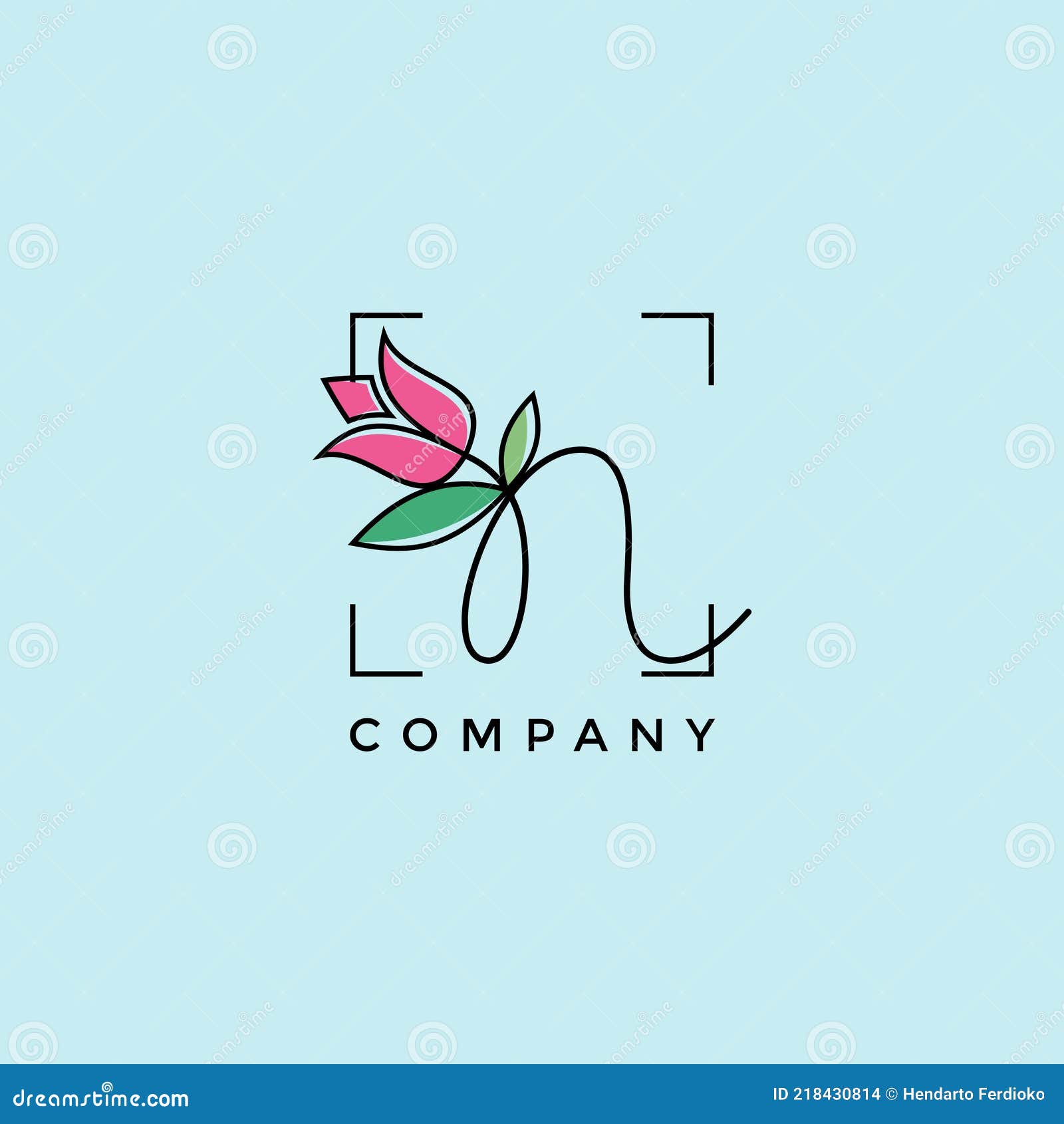 Letter N Beautiful Flower Logo Design Vector Graphic Stock Vector ...