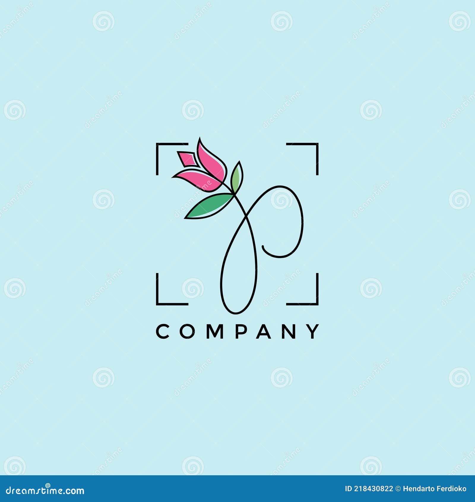 Letter P Beautiful Flower Logo Design Vector Graphic Stock Vector ...