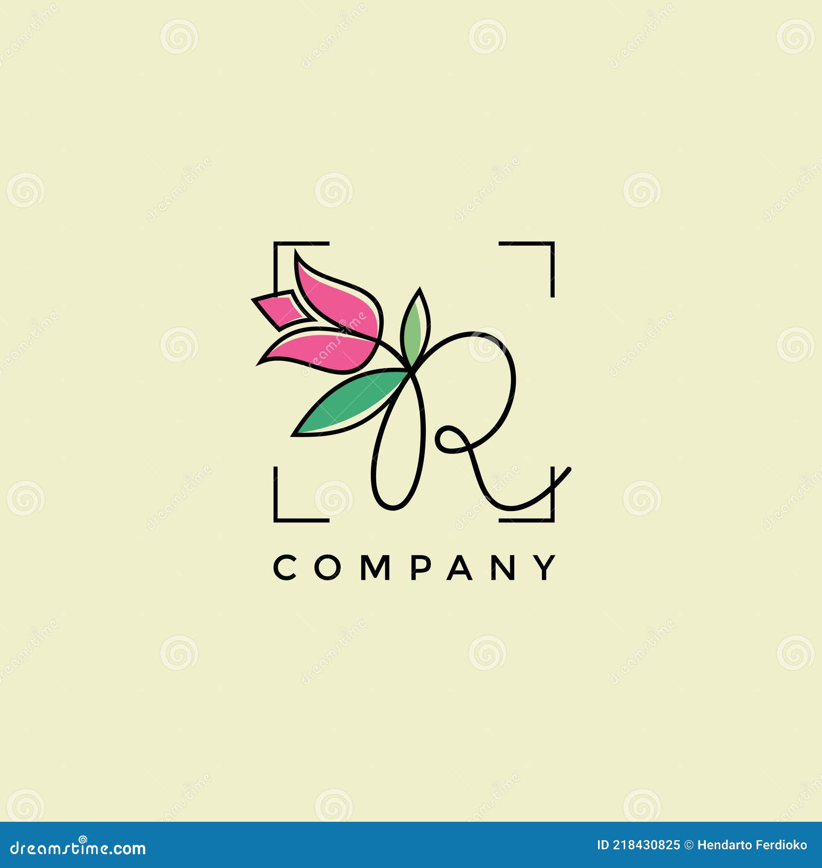 Letter R Beautiful Flower Logo Design Vector Graphic Stock Vector ...