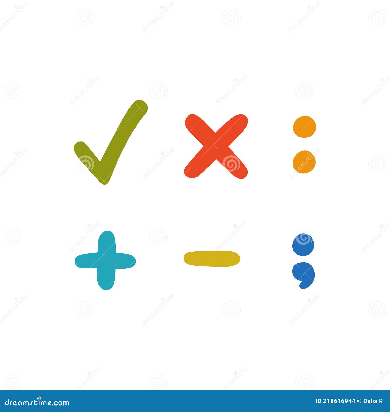 Colored Characters Symbols. Stock Vector - Illustration of negative ...