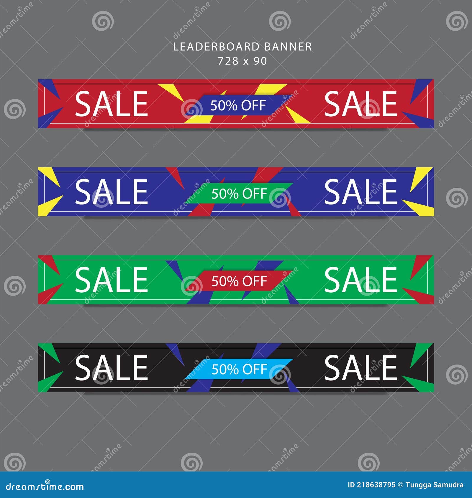 Leaderboard Banner. Abstract Modern Web Banner Template Design Stock ...