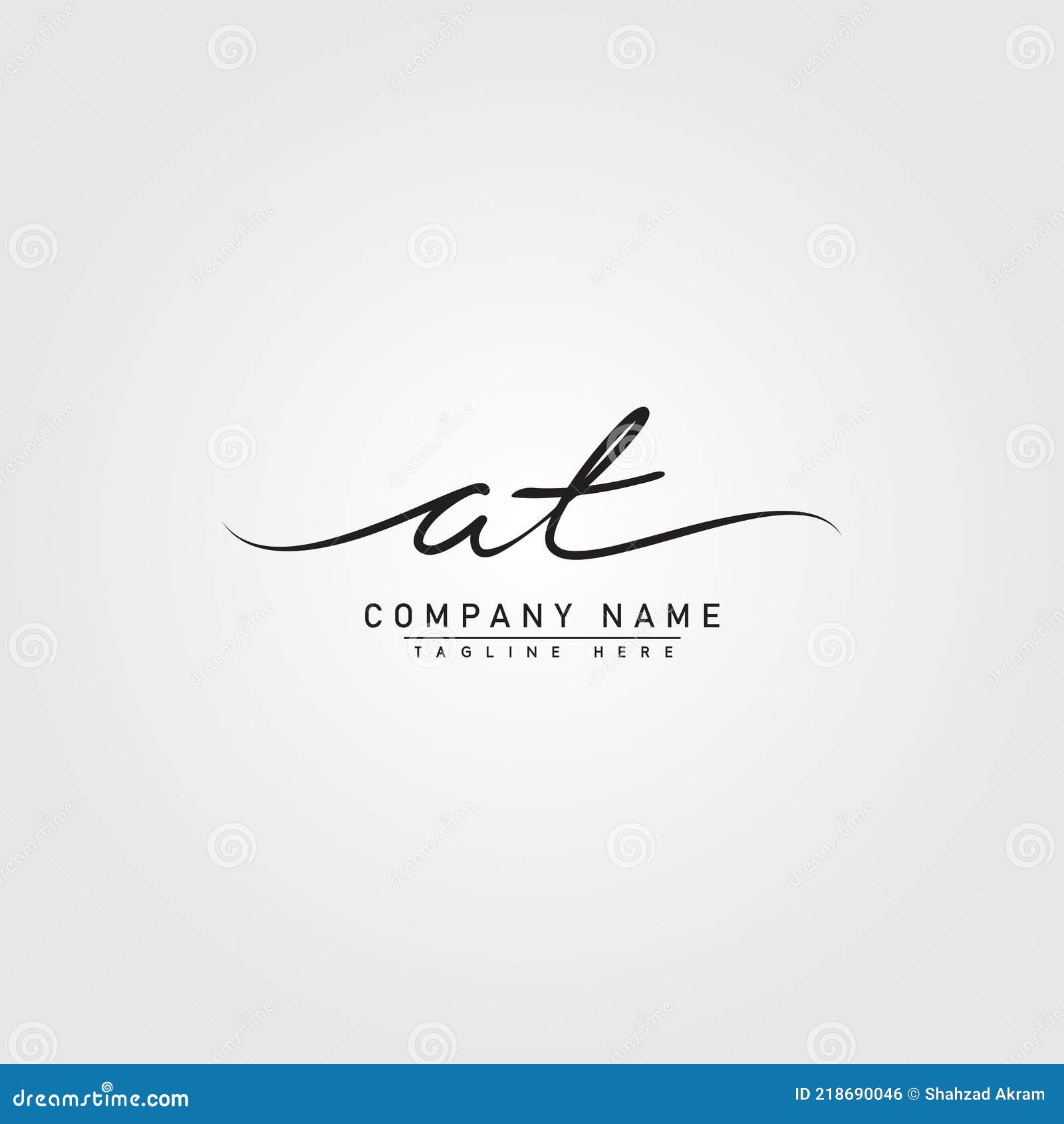 Initial Letter at Logo - Handwritten Signature Logo Stock Vector ...