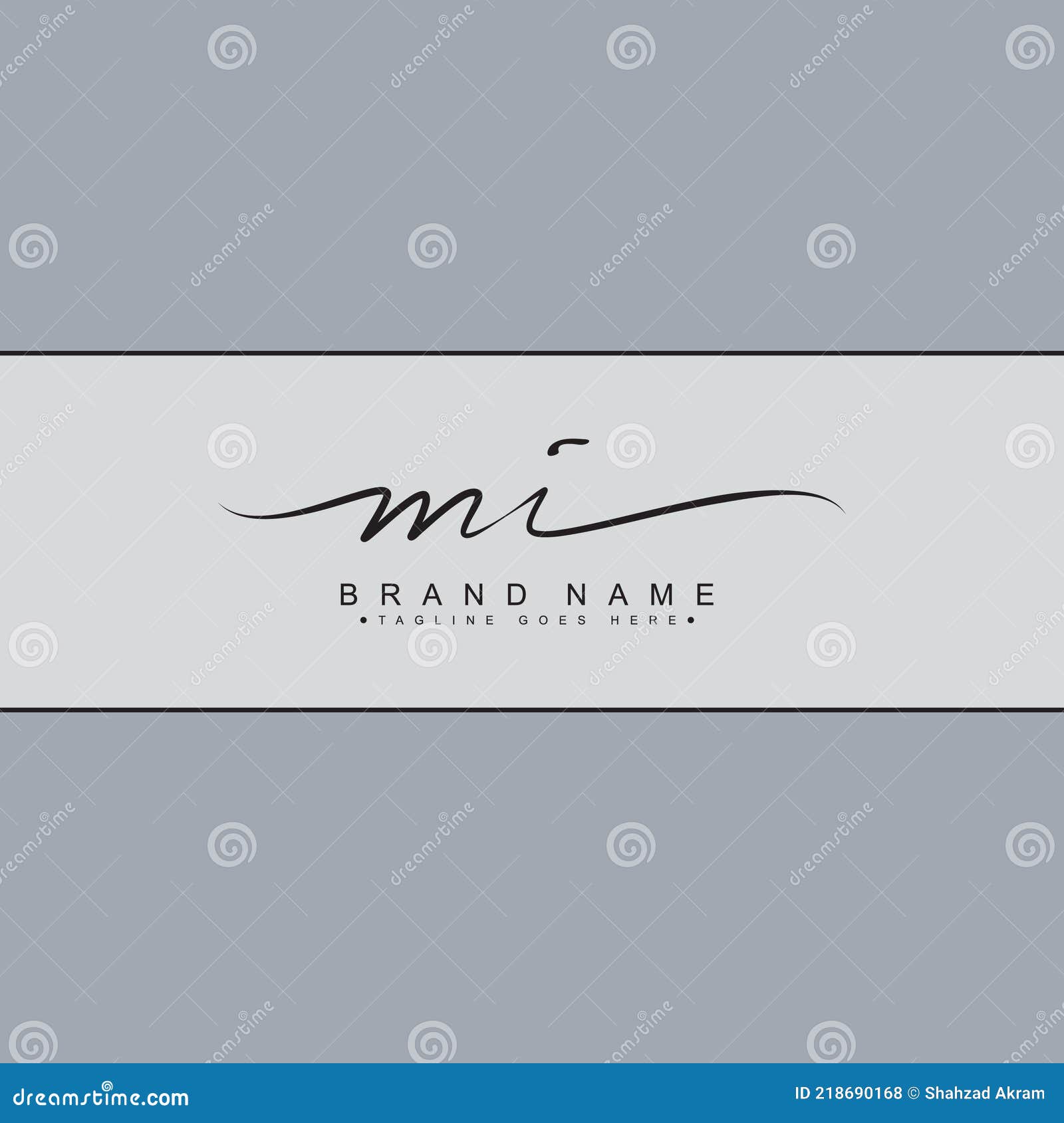 Initial Letter MI Logo - Hand Drawn Signature Logo Stock Vector ...