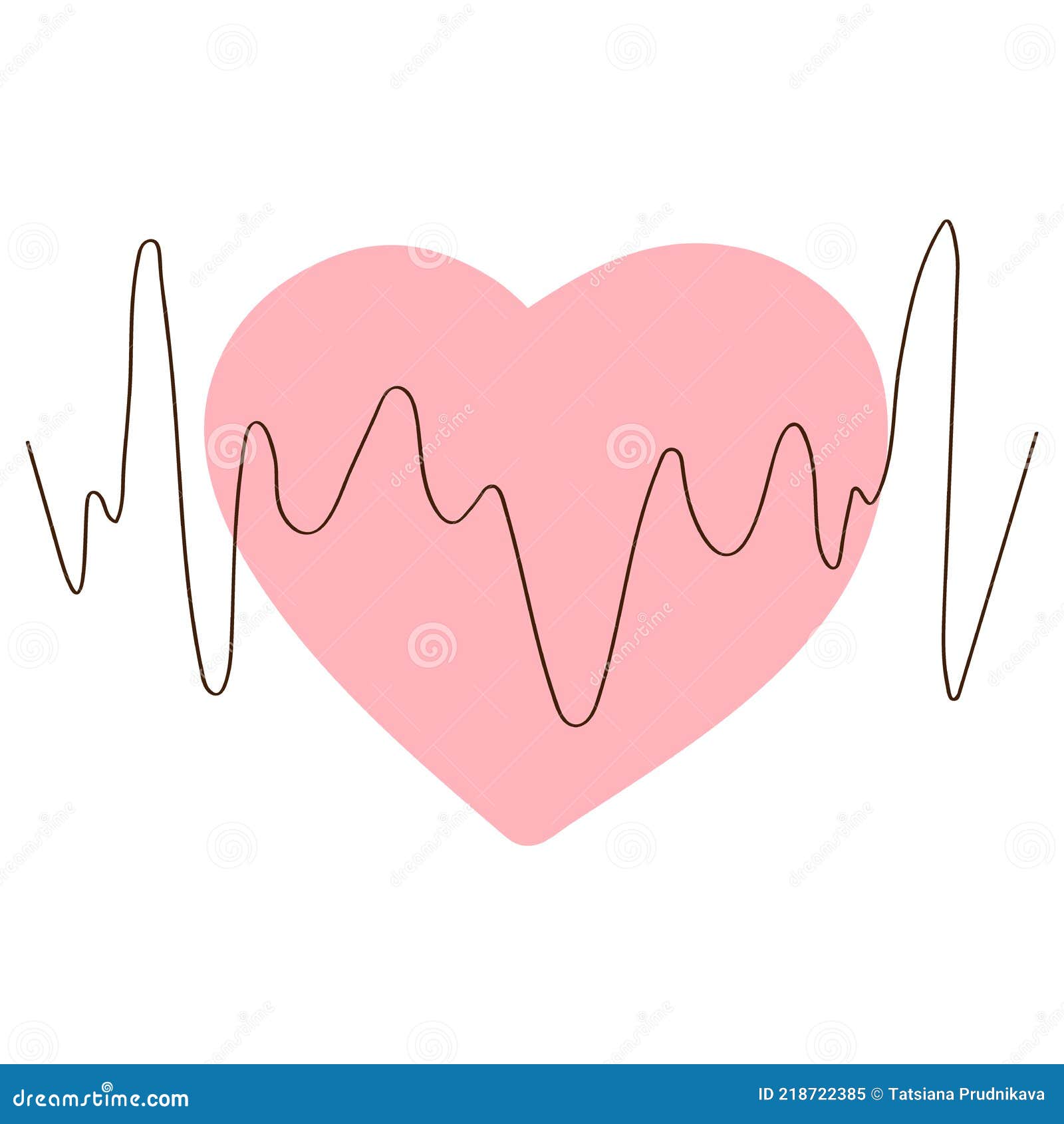 Heart And Cardiogram Stock Vector Illustration Of Doctor 218722385