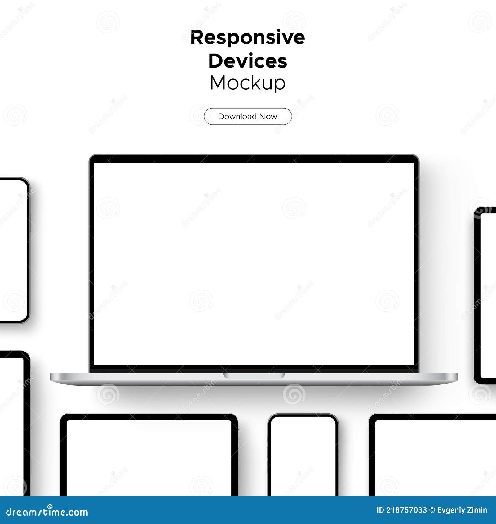 Responsive Devices Mockup for Display Web Site or App Design Stock ...
