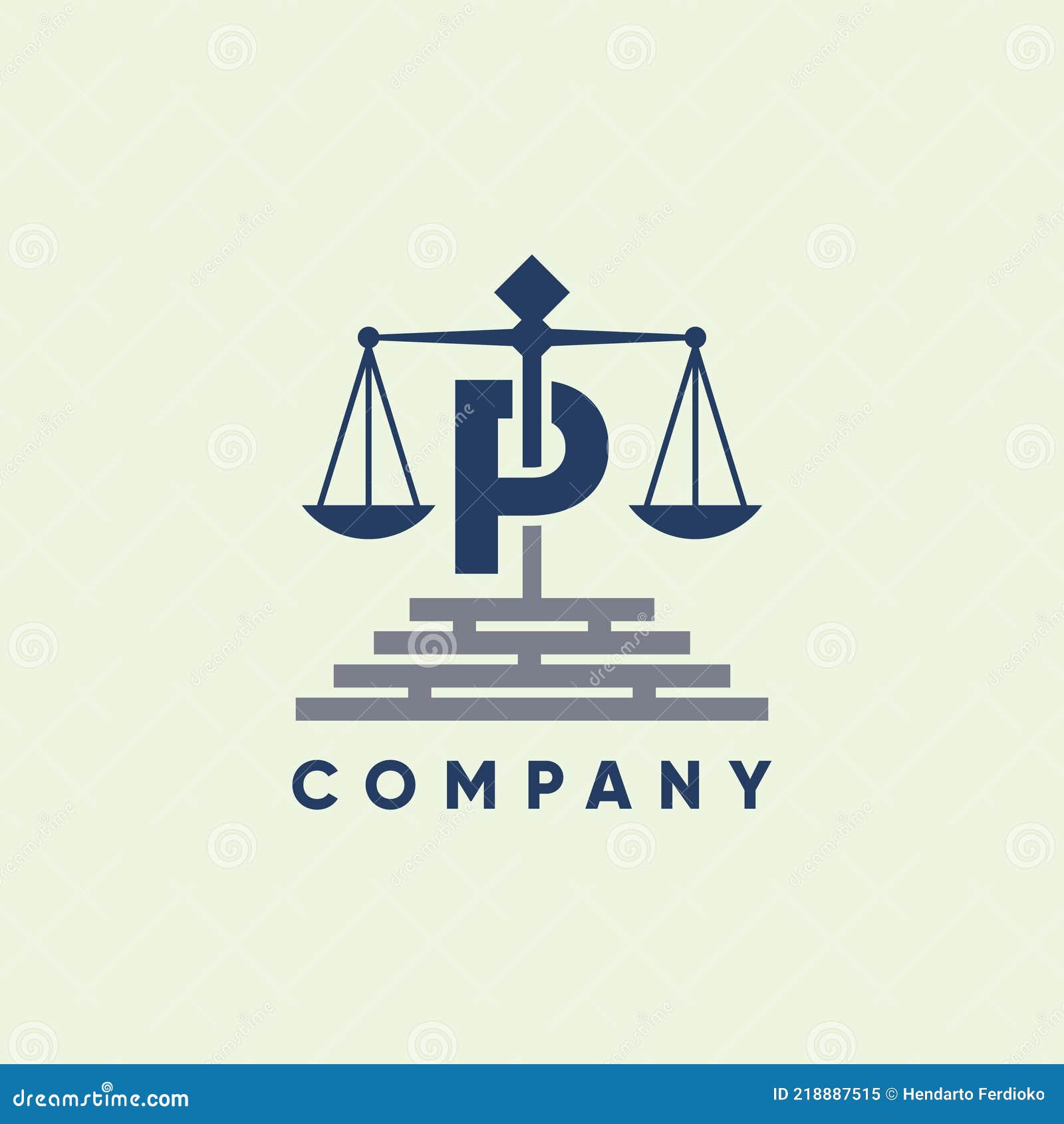Letter P Legal Firm Law and Attorney Logo Design Vector Graphic Stock ...