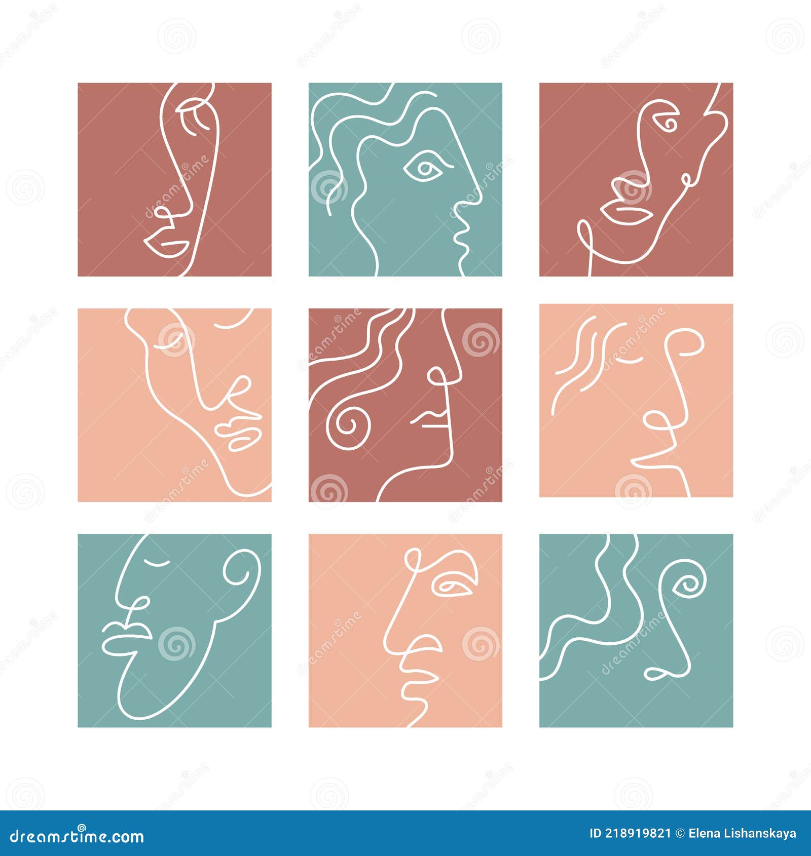 People Portraits Collection Vector Set | CartoonDealer.com #49870310