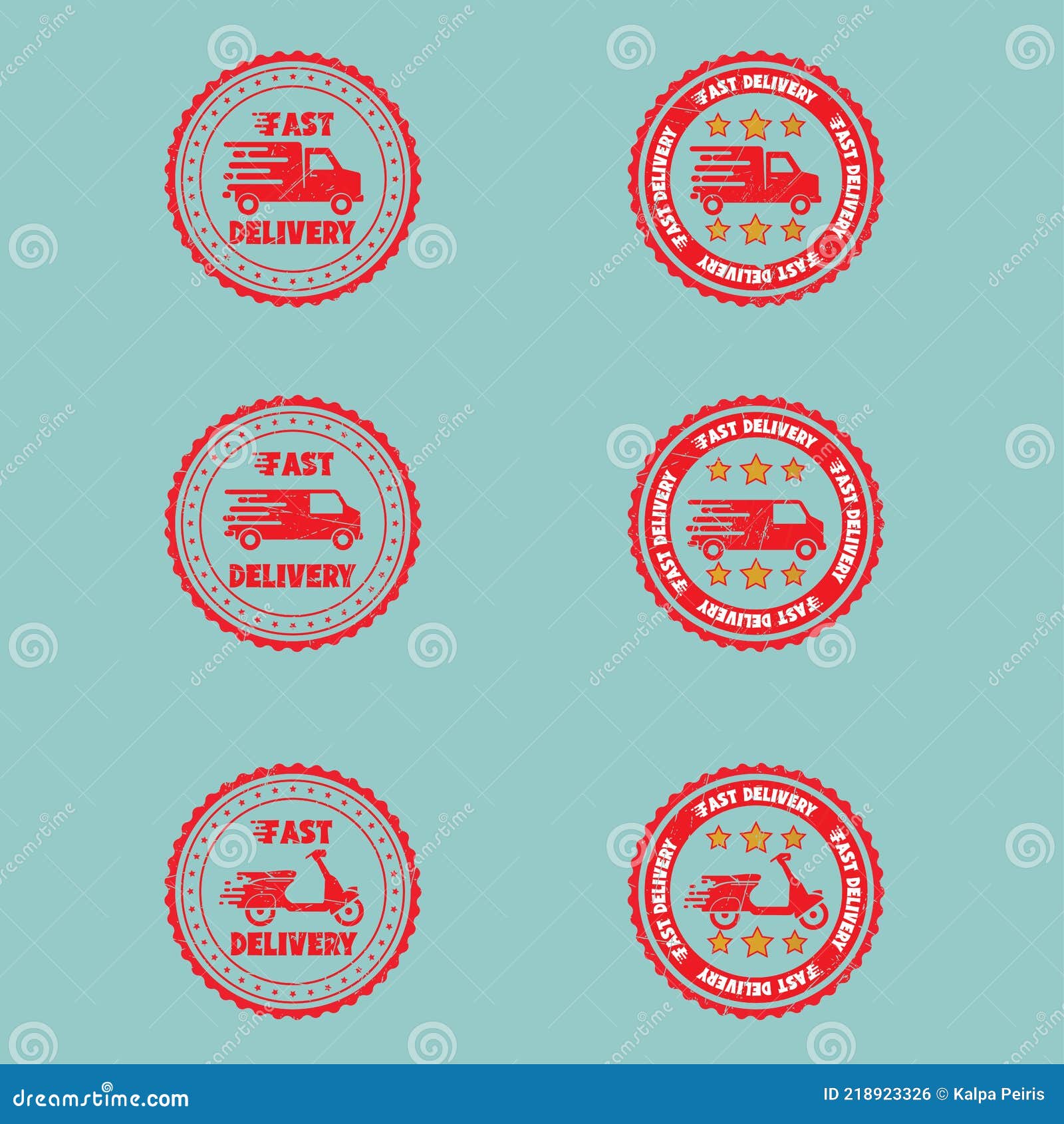 Modern Fast Delivery Stamp Symbol Stock Vector - Illustration of ...