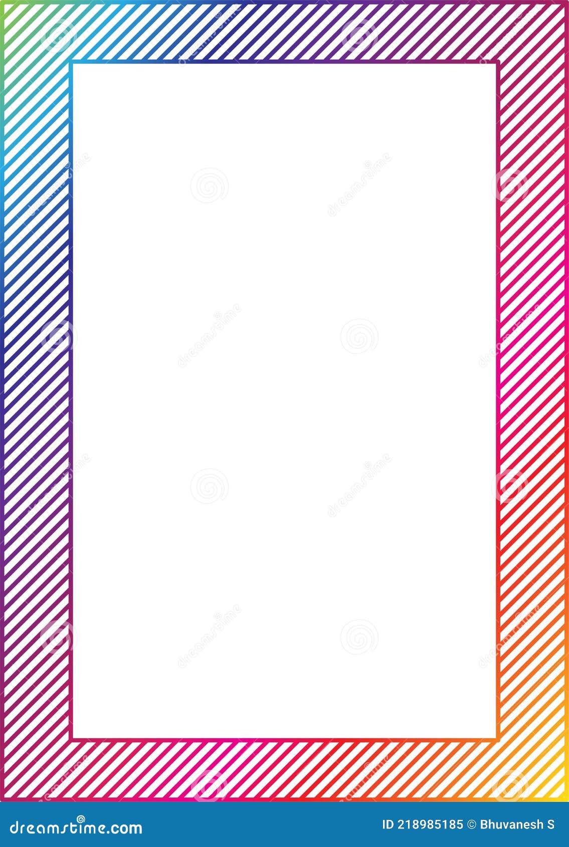 Border Design Concept of Colourful Stripes Stock Vector - Illustration ...