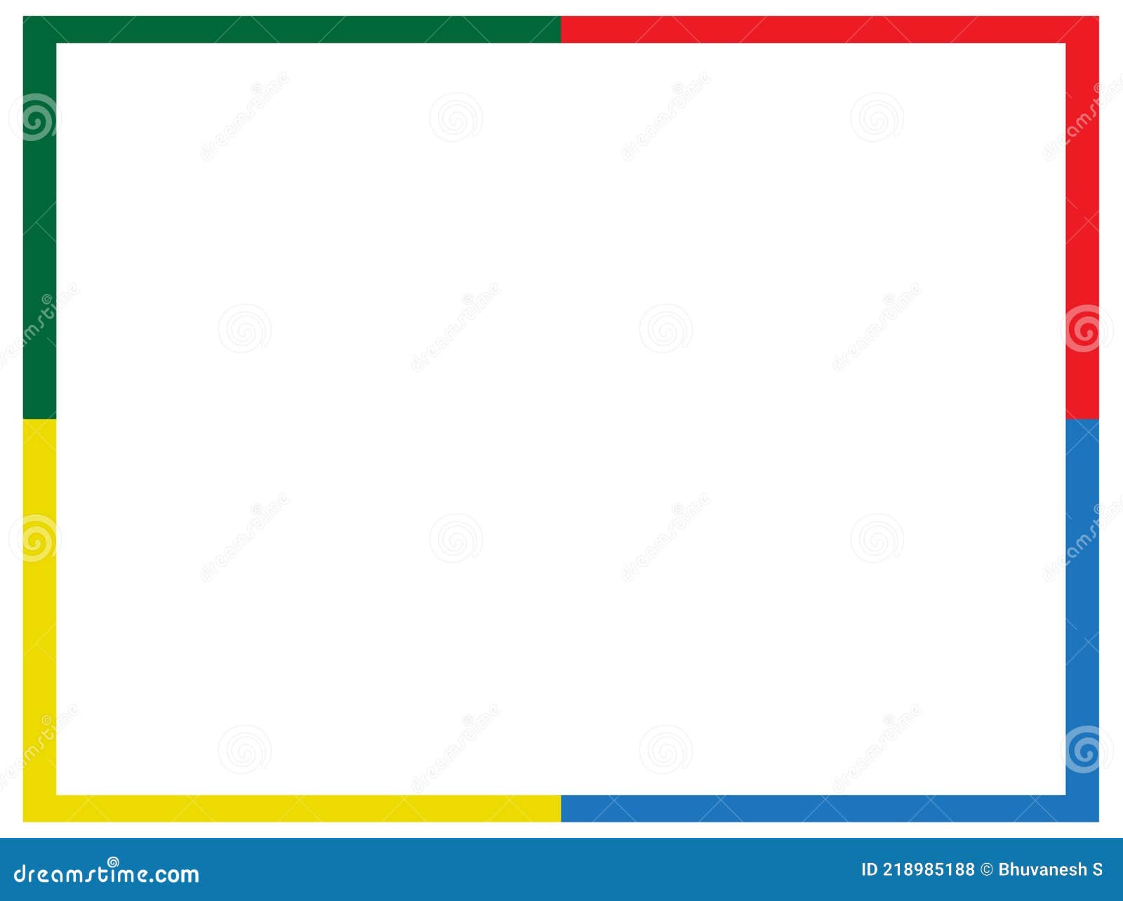 Colourful Rectangle Stripe Border Design Stock Vector - Illustration of ...