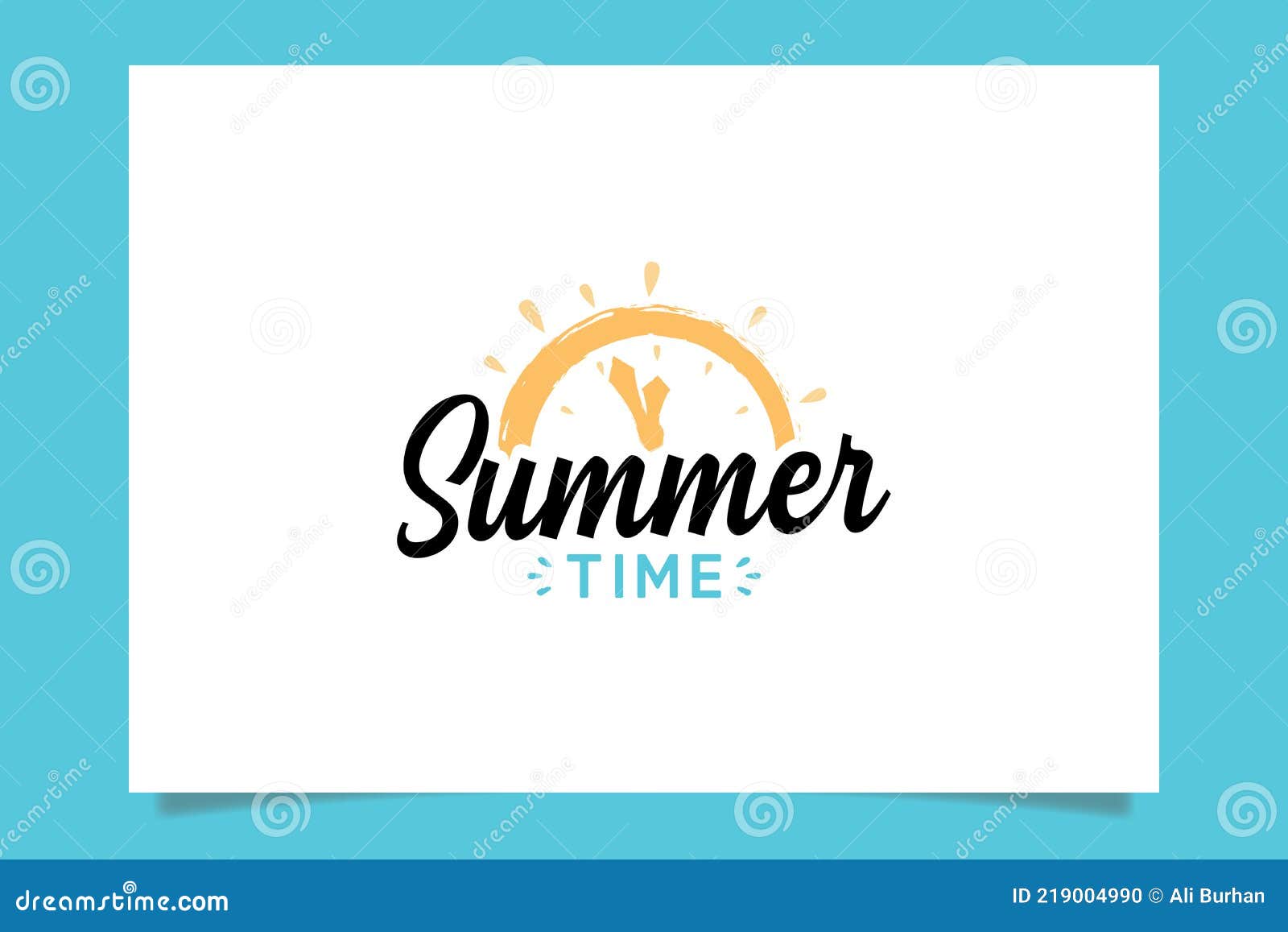 Summer Time Logo Vector Graphic. Stock Vector - Illustration of ...