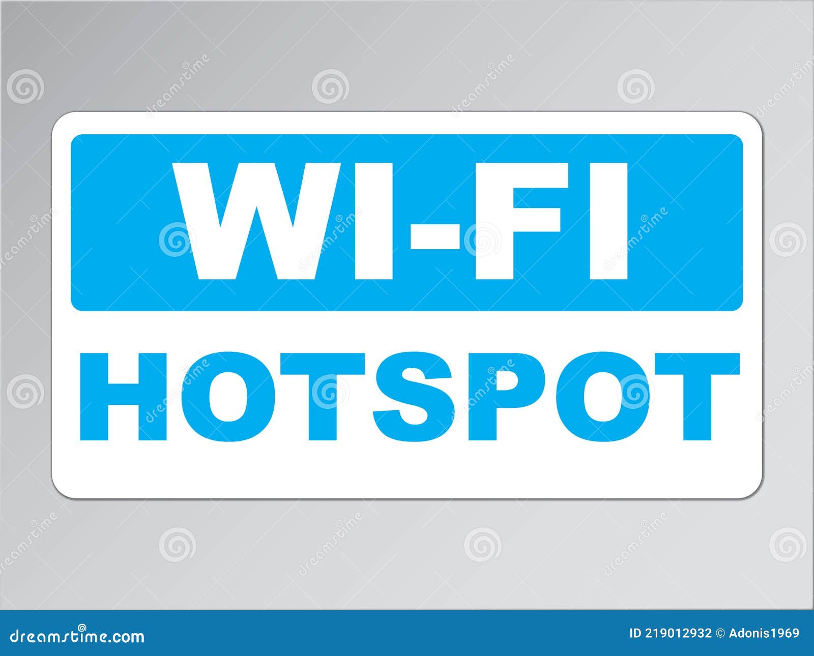 Wi-fi hotspot sign stock illustration. Illustration of area - 219012932